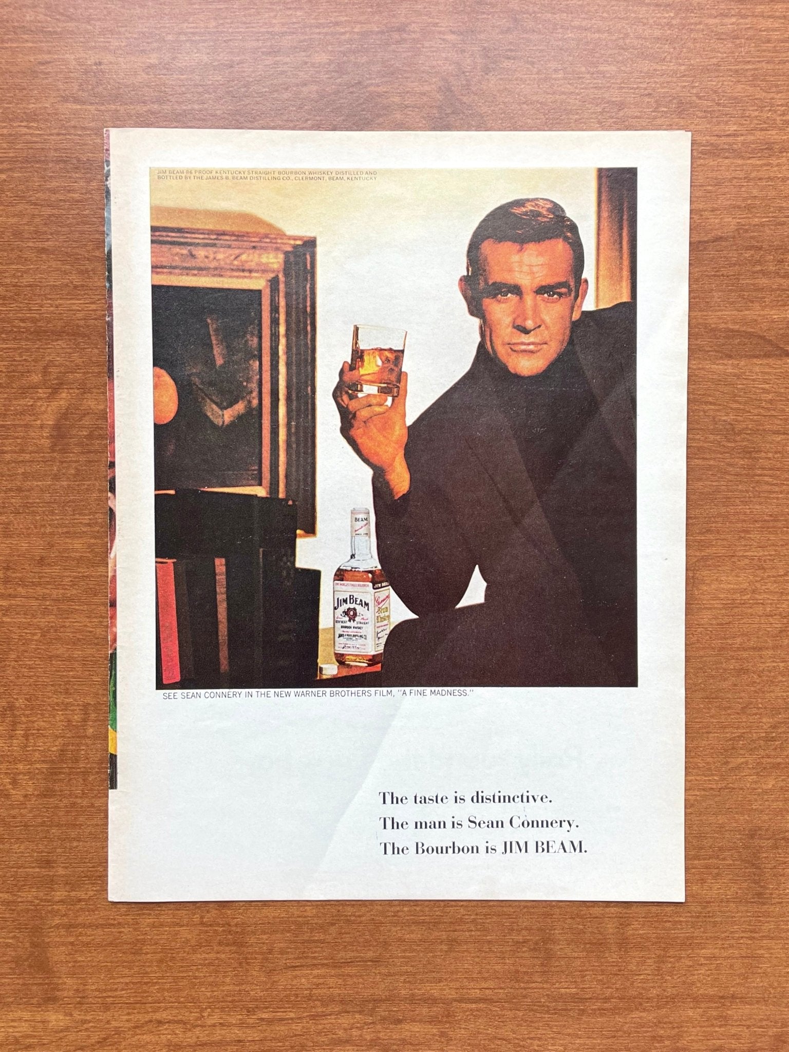 1966 Jim Beam feat. Sean Connery Advertisement | Ad Patina