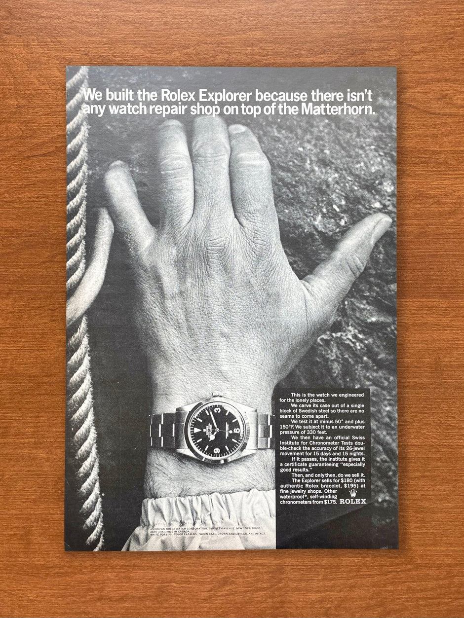 Rolex Explorer Ads, Vintage Magazine Advertisements | Ad Patina
