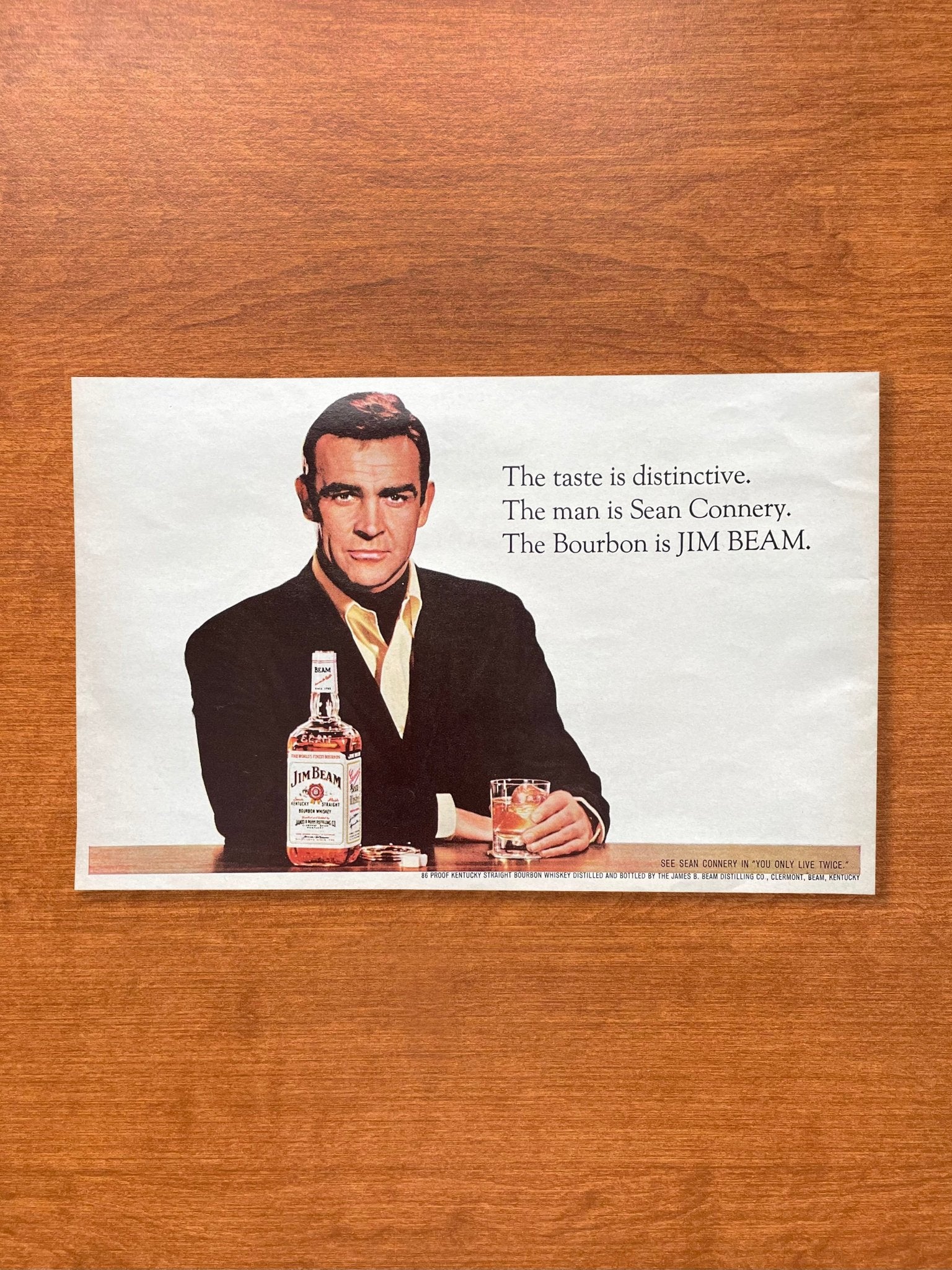 1967 Jim Beam feat. Sean Connery Advertisement | Ad Patina