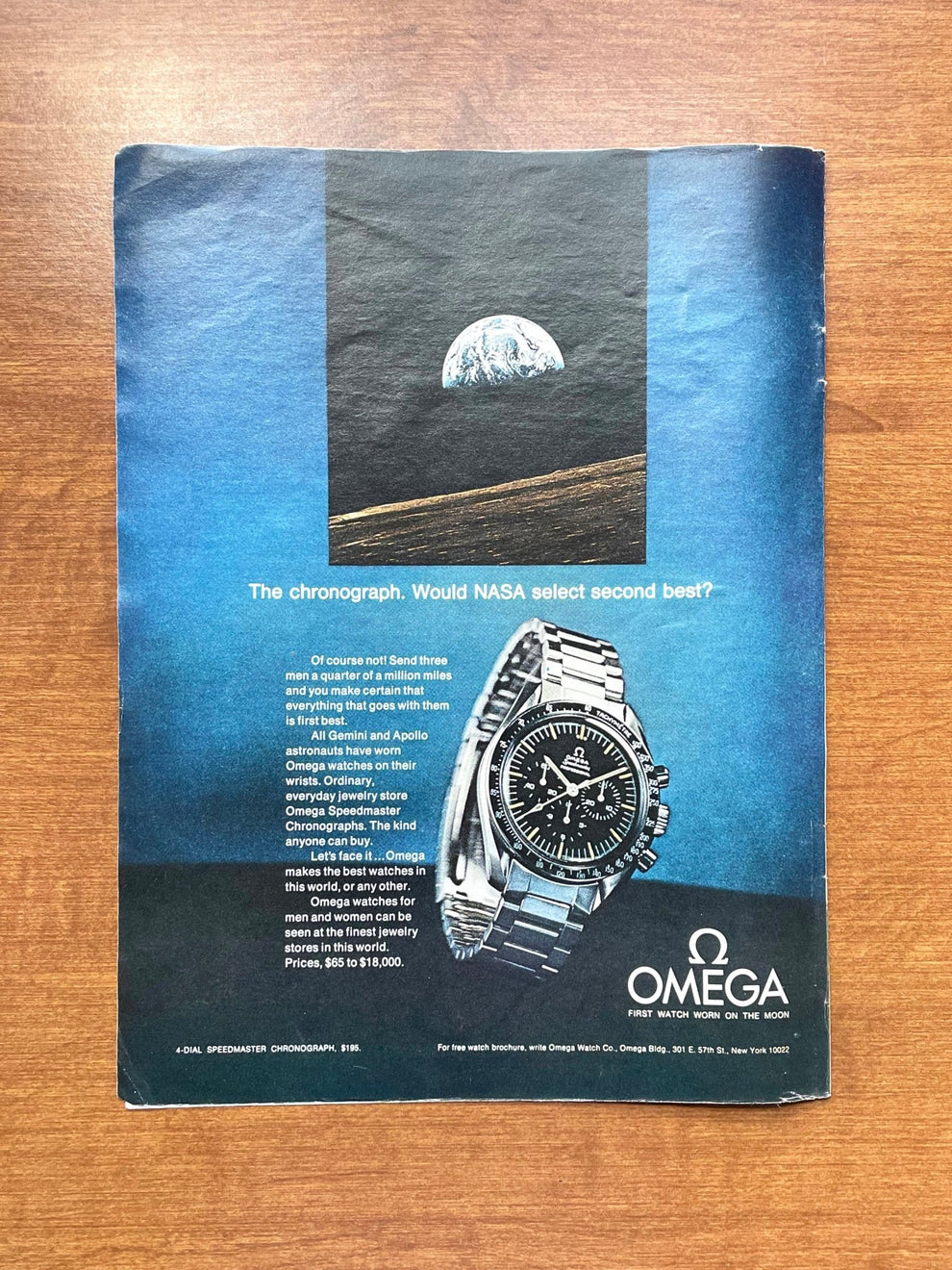 1970 Omega Speedmaster "NASA select second best?" Advertisement | Ad Patina