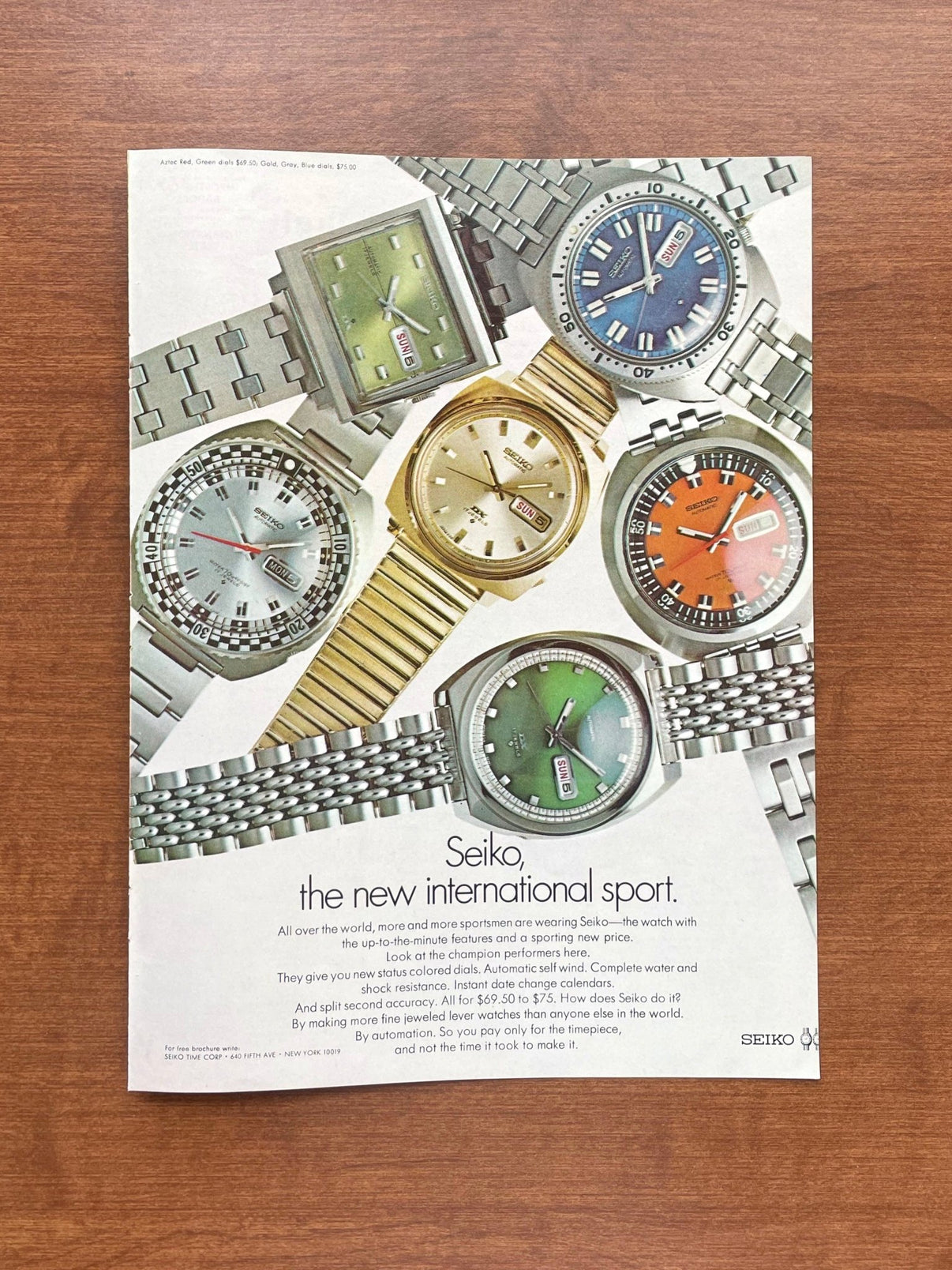 1970 Seiko Watches Advertisement | Ad Patina
