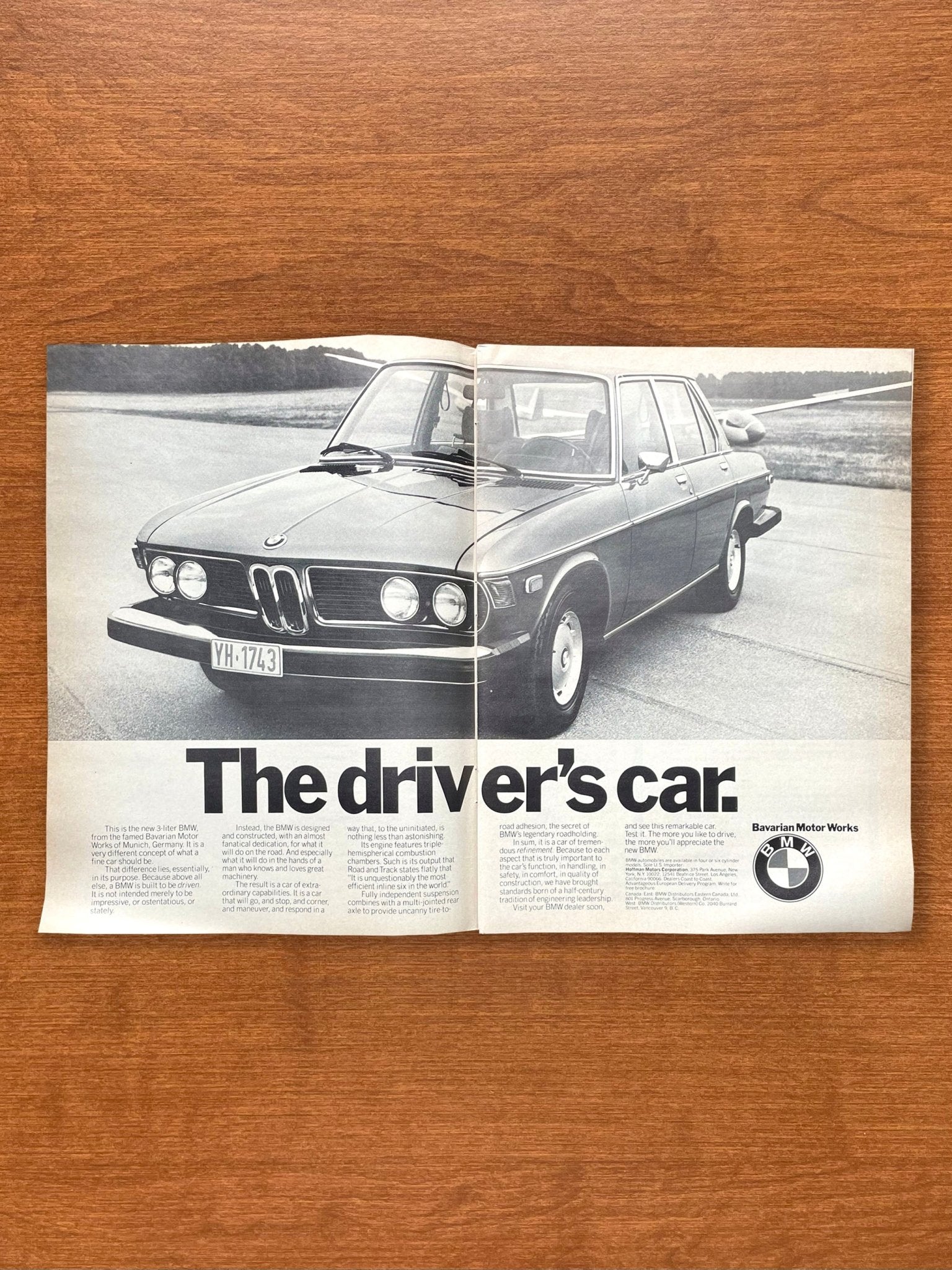 1973 BMW "The driver's car." Advertisement | Ad Patina