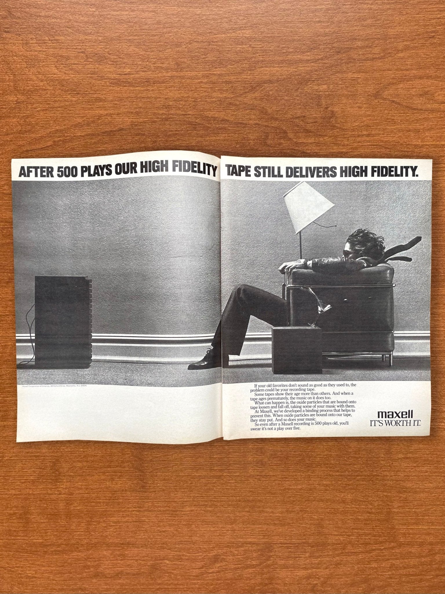 1980 Maxell Tape "High Fidelity" Advertisement | Ad Patina