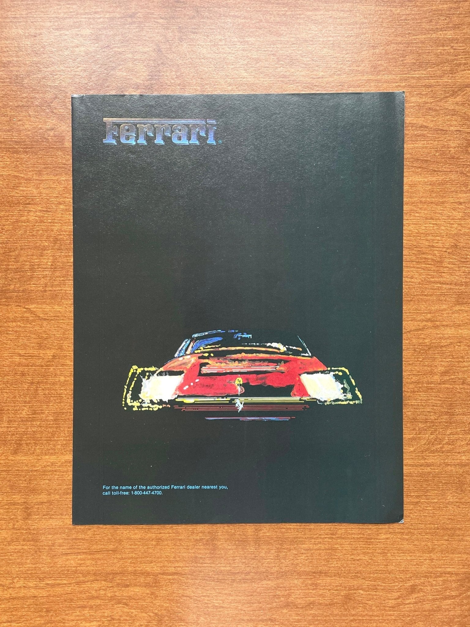1985 Ferrari Advertisement | Ad Patina