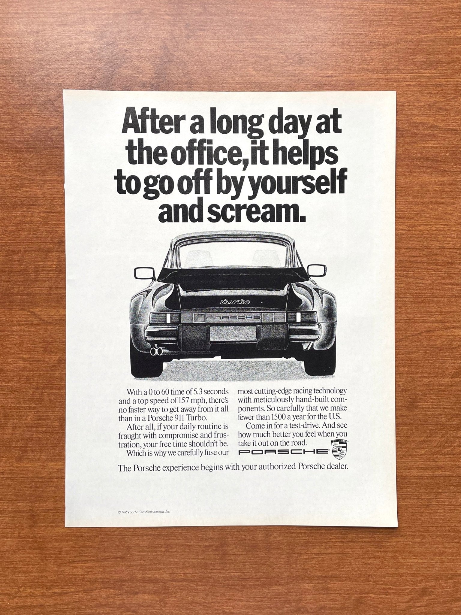 1989 Porsche 911 Turbo "long day at the office... scream ...