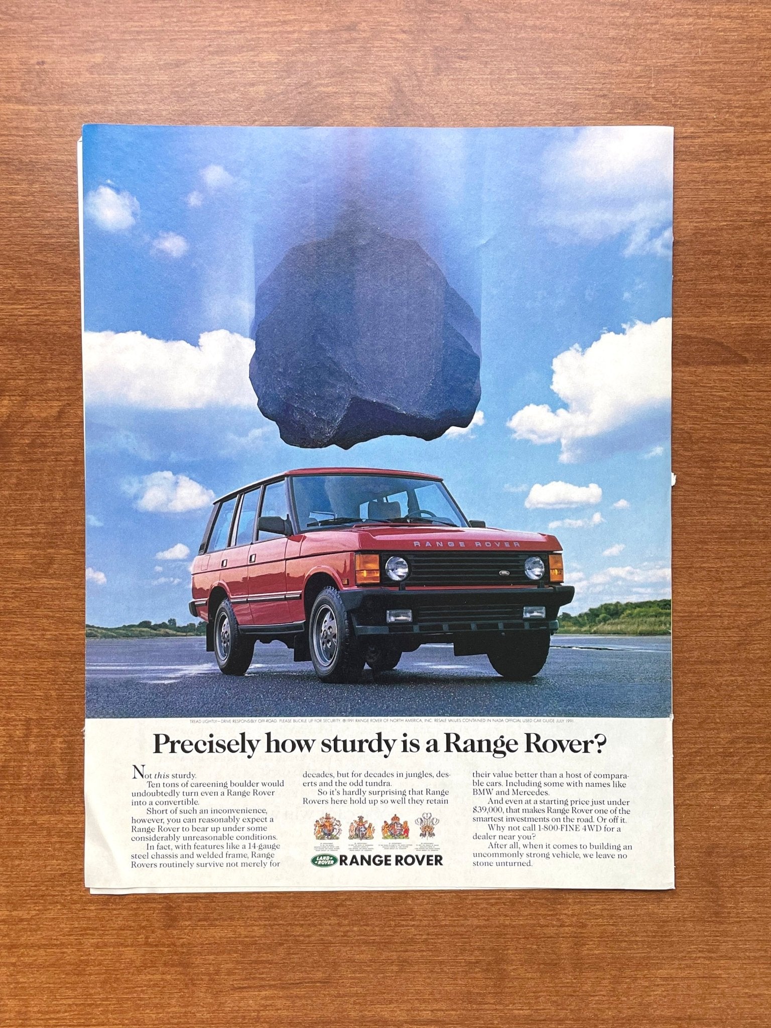1991 Range Rover "Precisely how sturdy..." Advertisement | Ad Patina