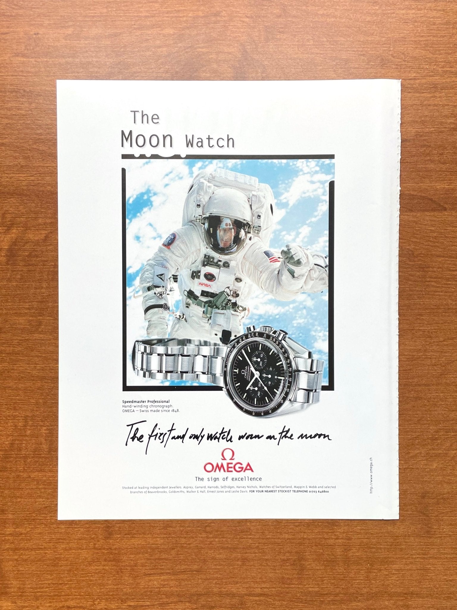 1998 Omega Speedmaster "The Moon Watch" Advertisement | Ad Patina
