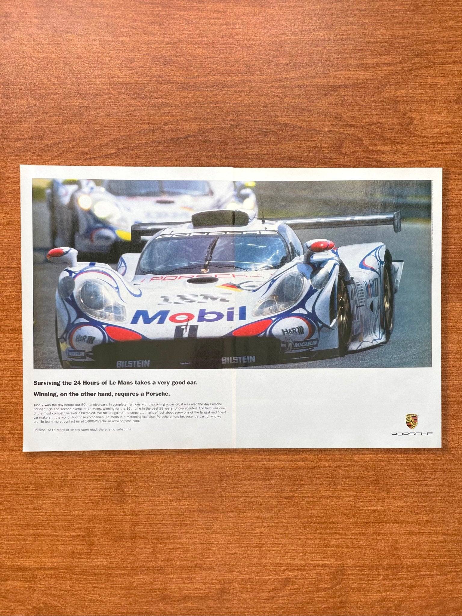 1998 Porsche 911 GT1-98 "24 Hours of Le Mans" Advertisement | Ad Patina