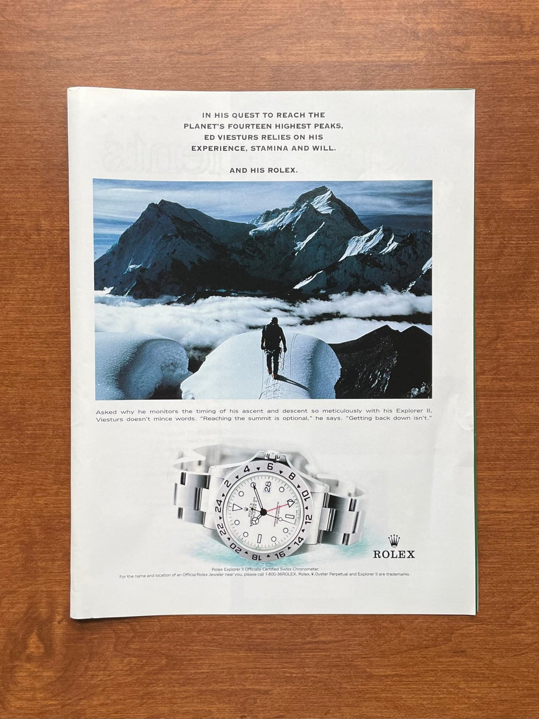 Rolex Explorer II Ads, Vintage Magazine Advertisements | Ad Patina