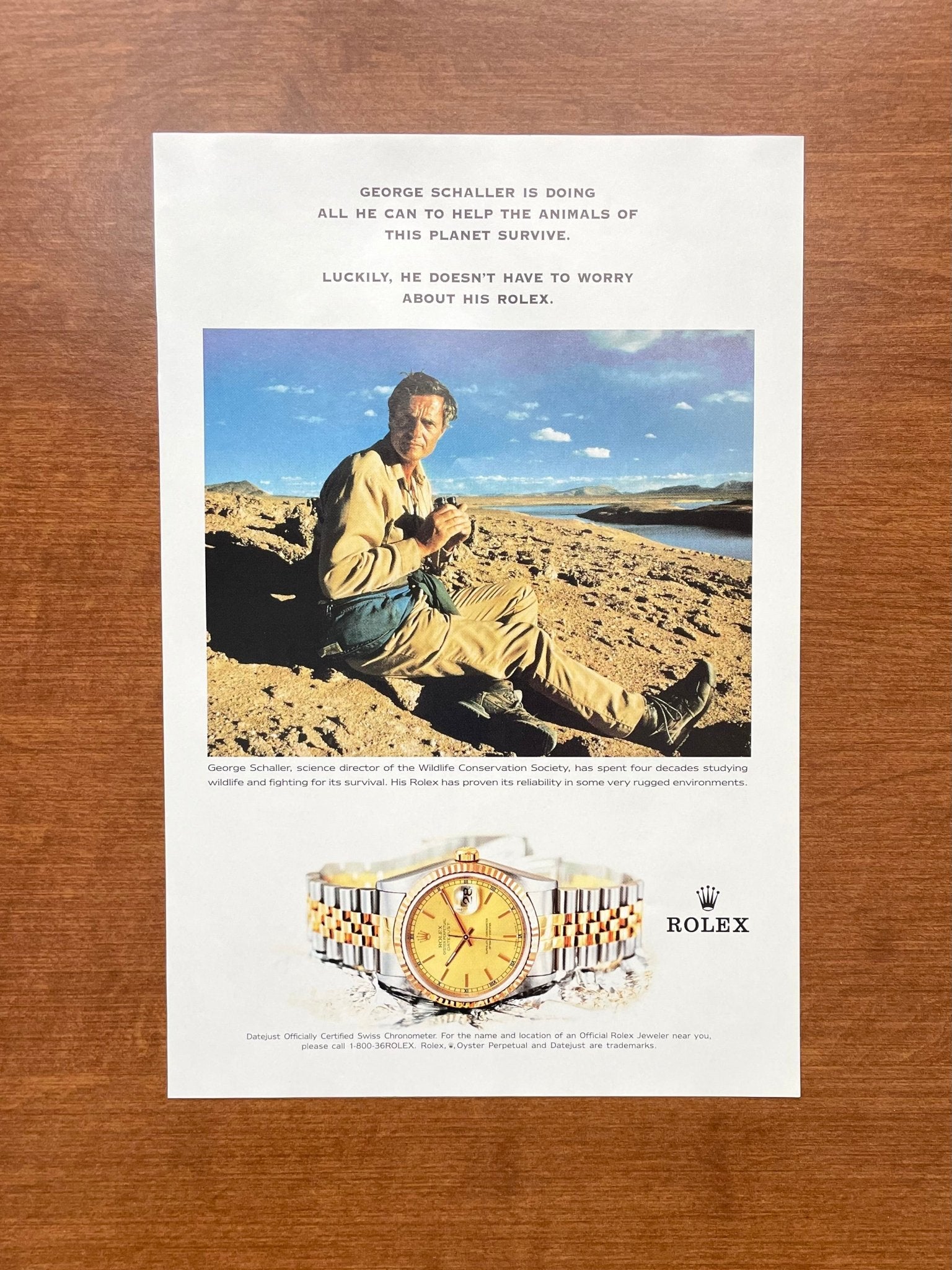 2001 Rolex Datejust Ref. 16233 feat. George Schaller Advertisement | Ad ...