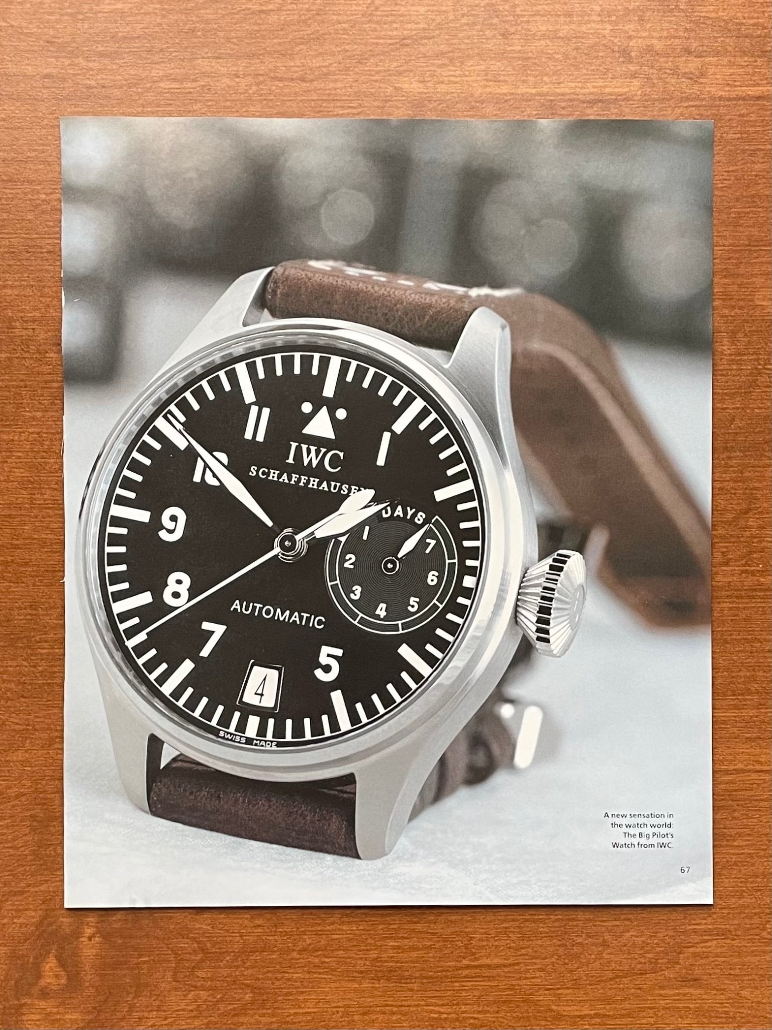 2002 IWC Big Pilot's Watch Ref. 5002 Original Magazine Image | Ad Patina