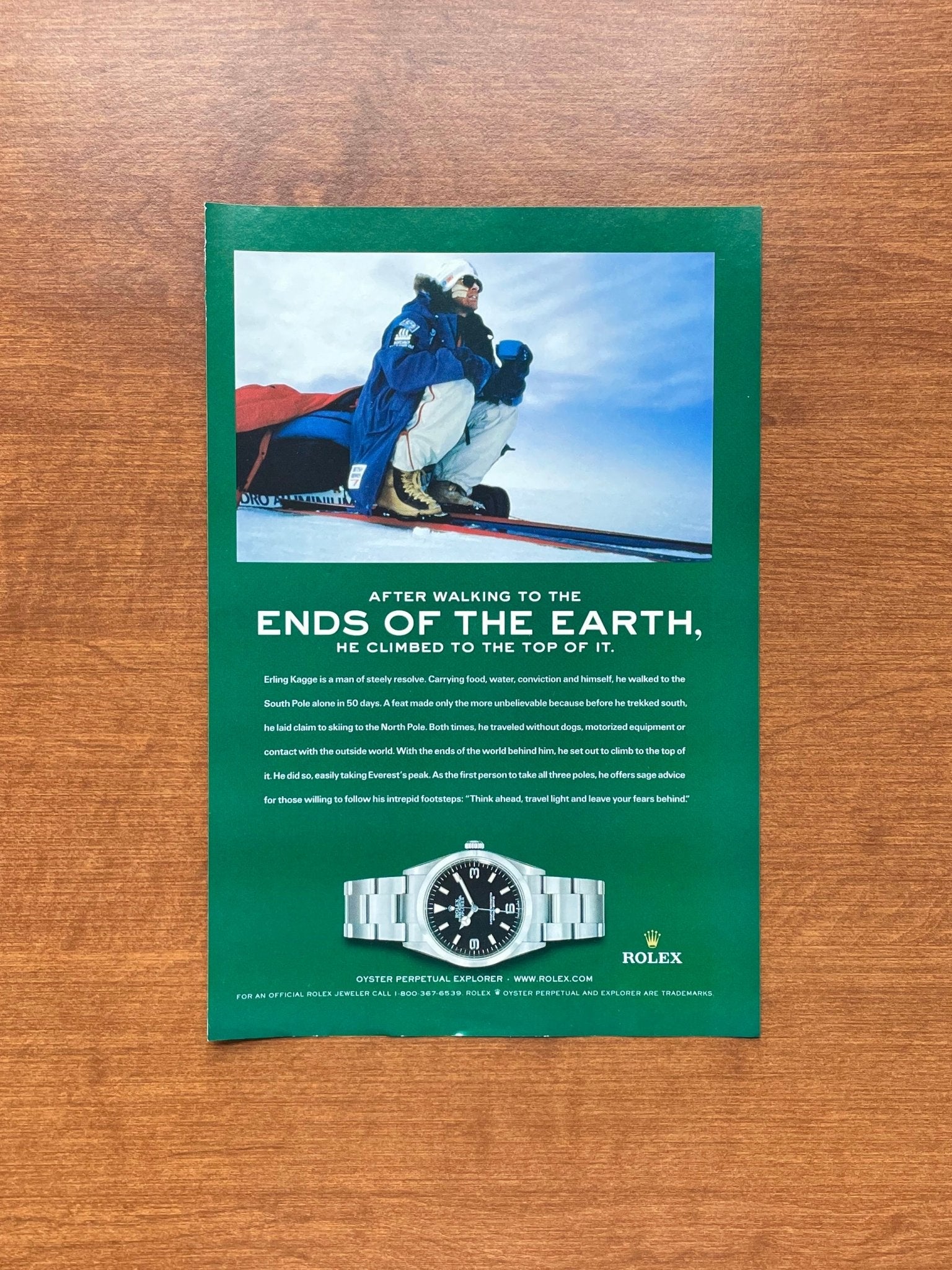 2004 Rolex Explorer Ref. 114270 "Ends of the Earth" Advertisement | Ad ...