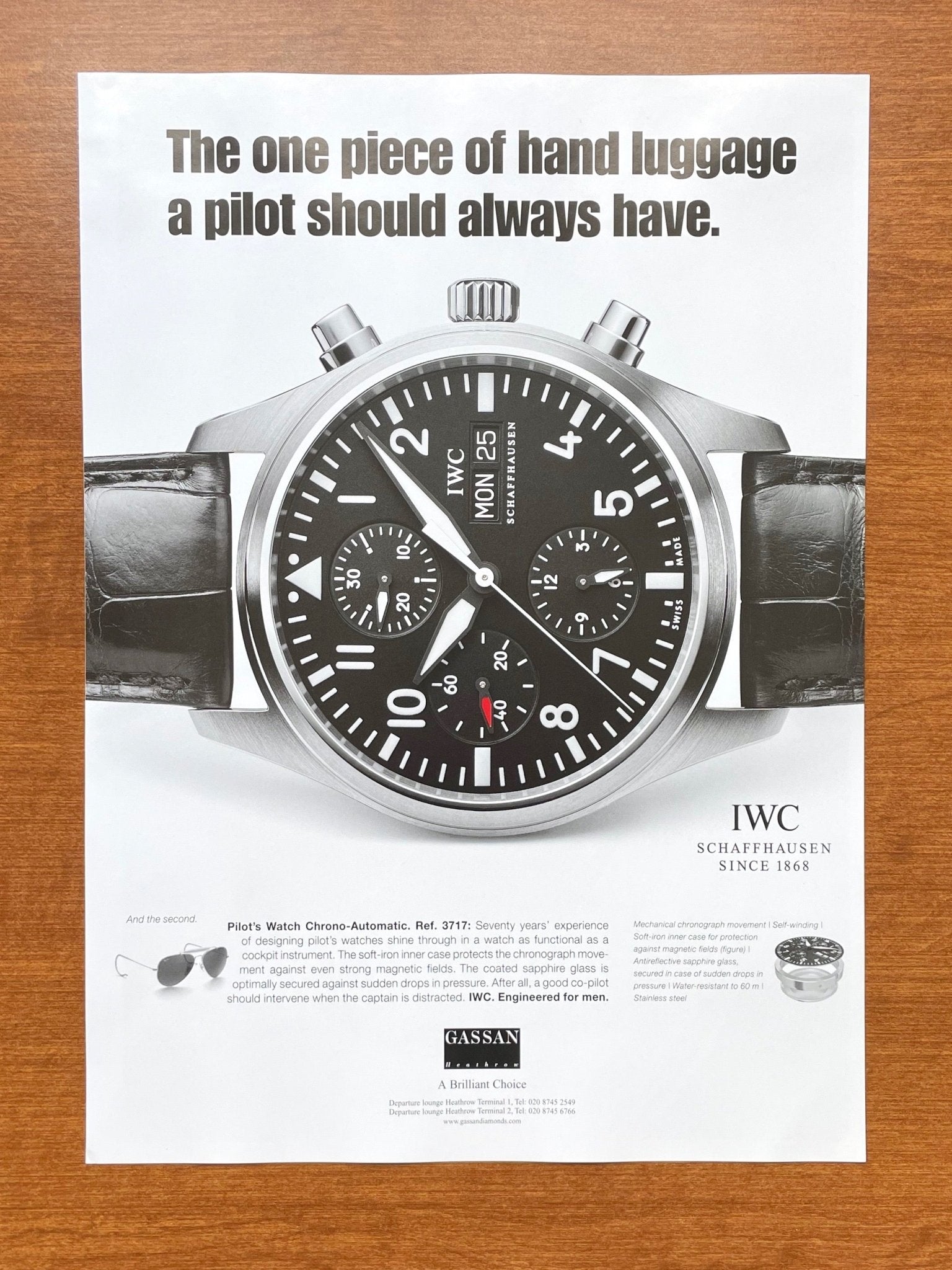 2007 IWC Pilot's Watch Chrono-Automatic Ref. 3717 Advertisement | Ad Patina