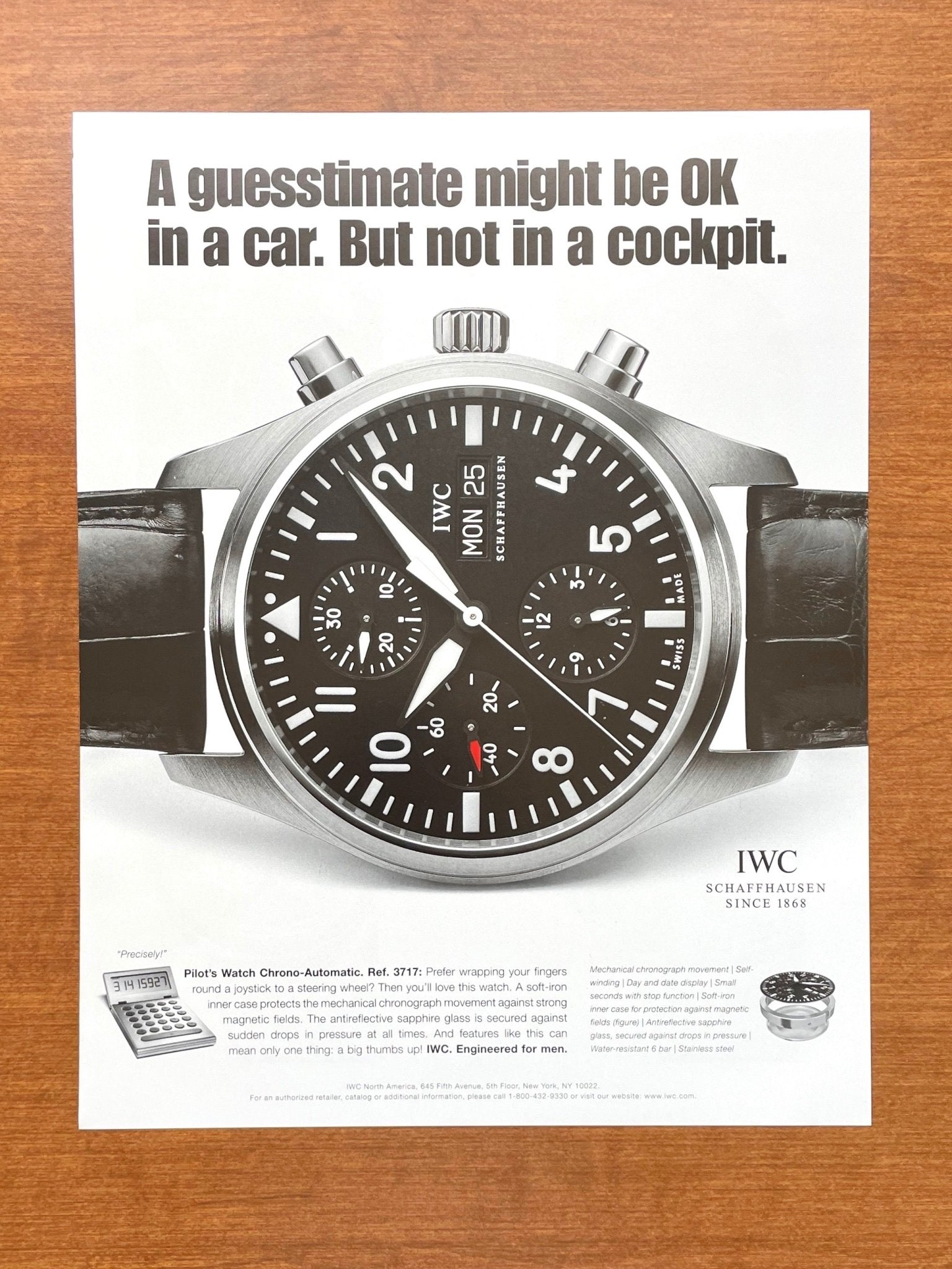 2008 IWC Pilot's Watch Chrono-Automatic Ref. 3717 Advertisement | Ad Patina