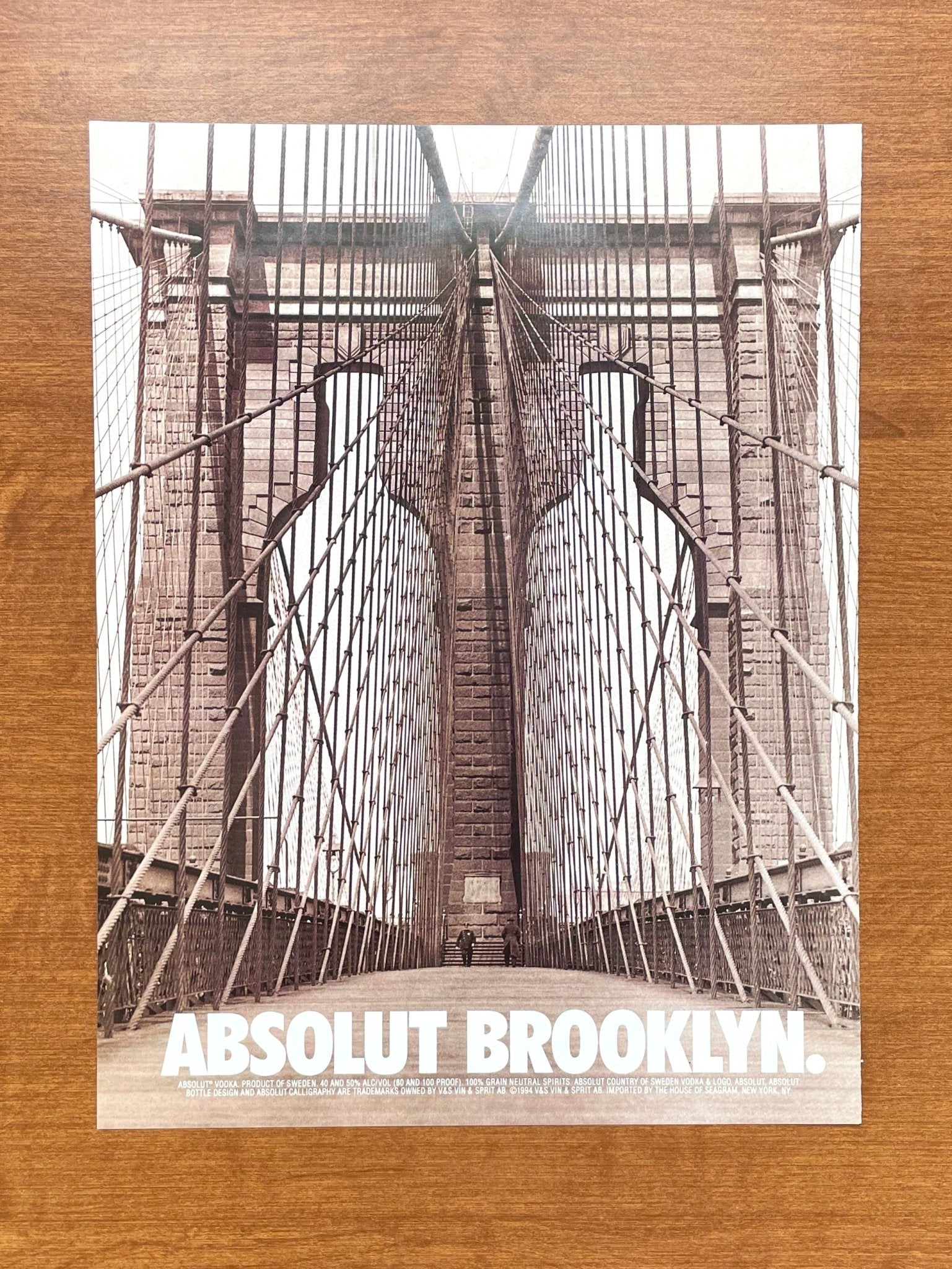 Absolut Brooklyn Vodka Advertisement | Ad Patina