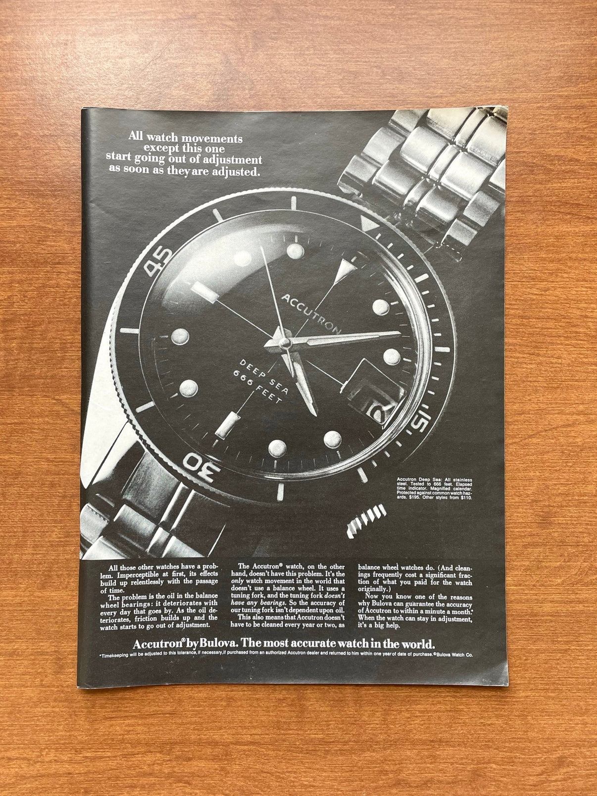 Bulova Accutron Deep Sea Advertisement | Ad Patina