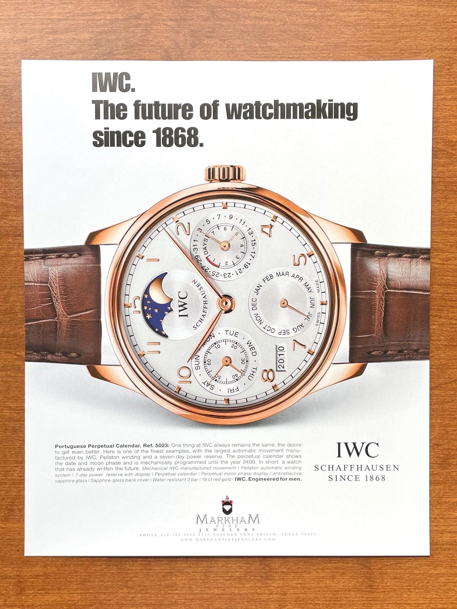 IWC Portuguese Perpetual Calendar Ref. 5023 Advertisement | Ad Patina