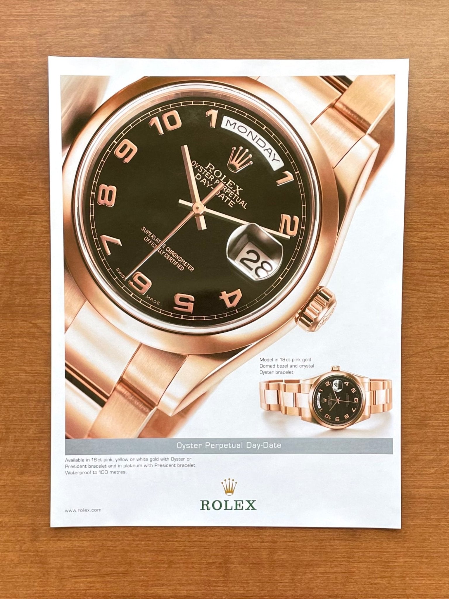 Rolex Day Date Ref. 118205 Advertisement | Ad Patina