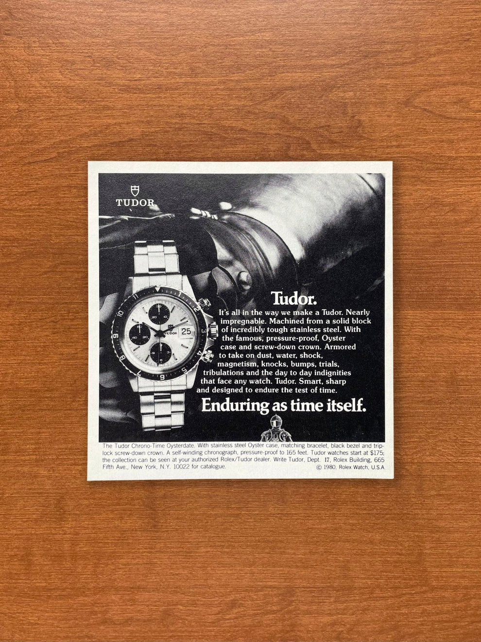 Vintage Tudor Chrono-Time Oysterdate Advertisement | Ad Patina