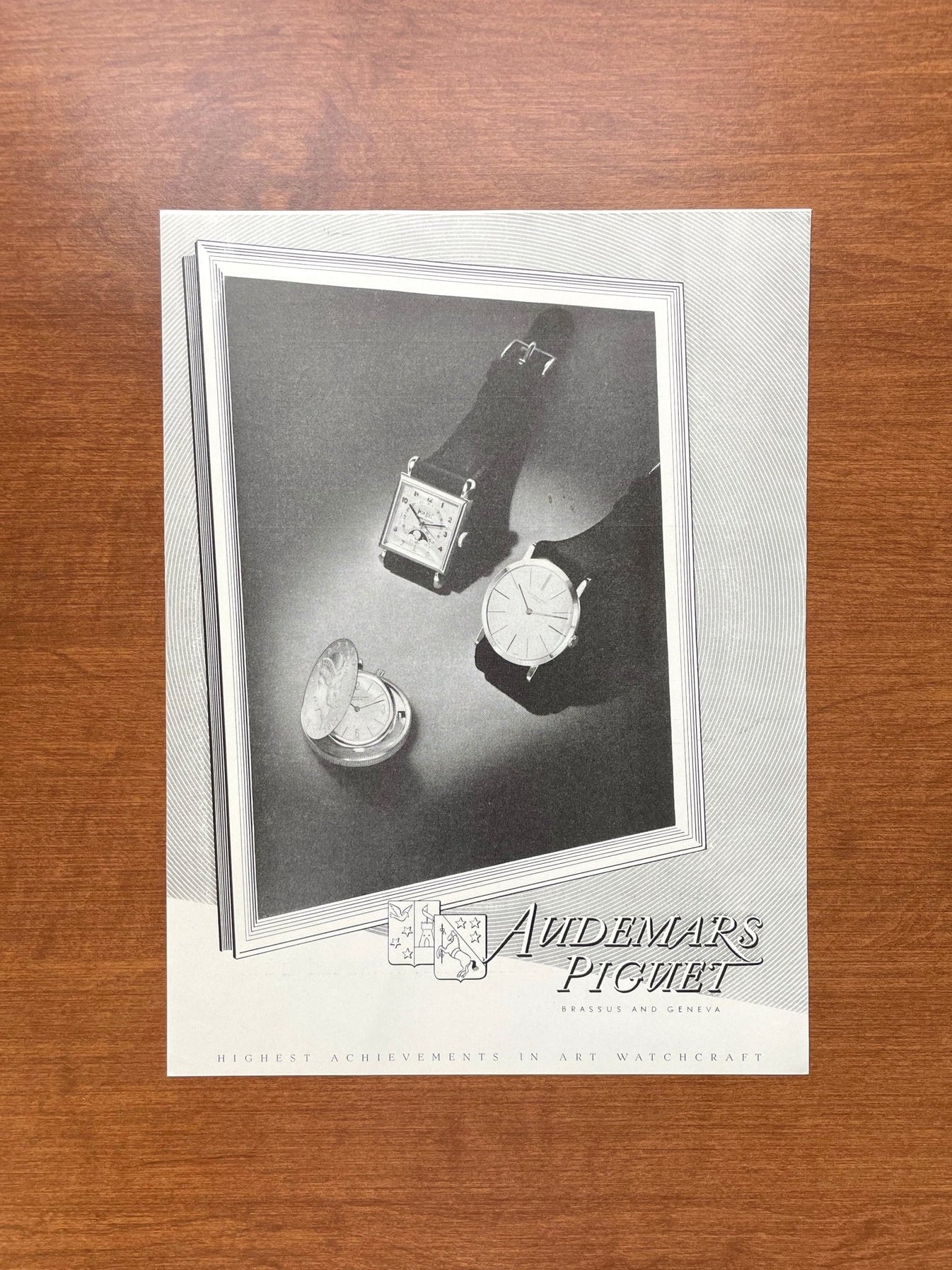 1950 Vintage Audemars Piguet Timepieces Advertisement | Ad Patina