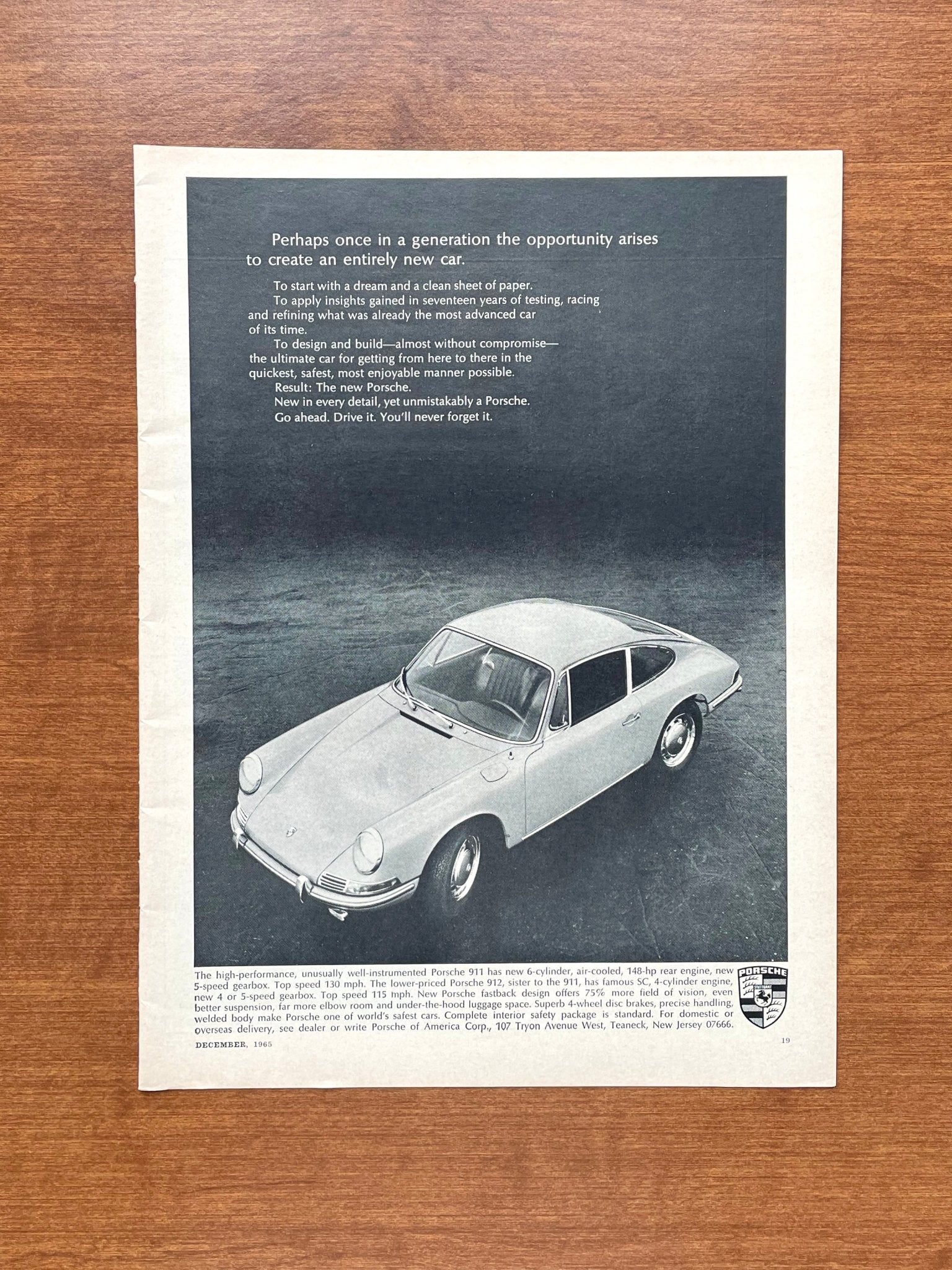 1965 Porsche 911 "once in a generation..." Advertisement | Ad Patina