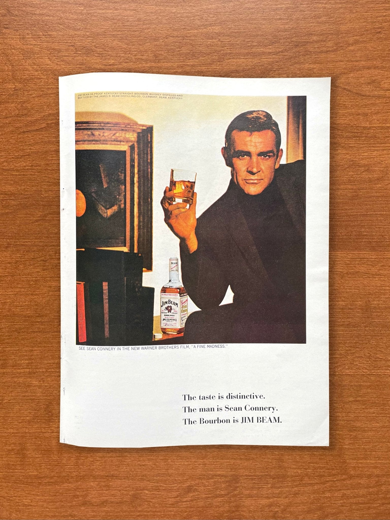 1966 Jim Beam feat. Sean Connery Advertisement | Ad Patina