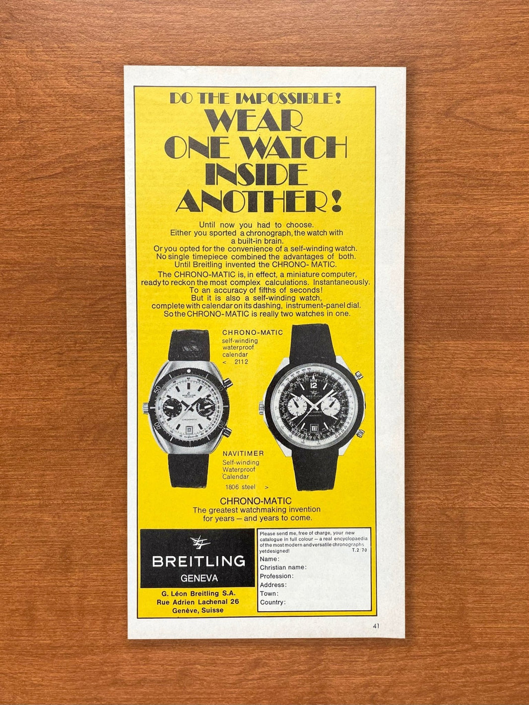 Breitling Ads, Vintage Magazine Advertisements | Ad Patina