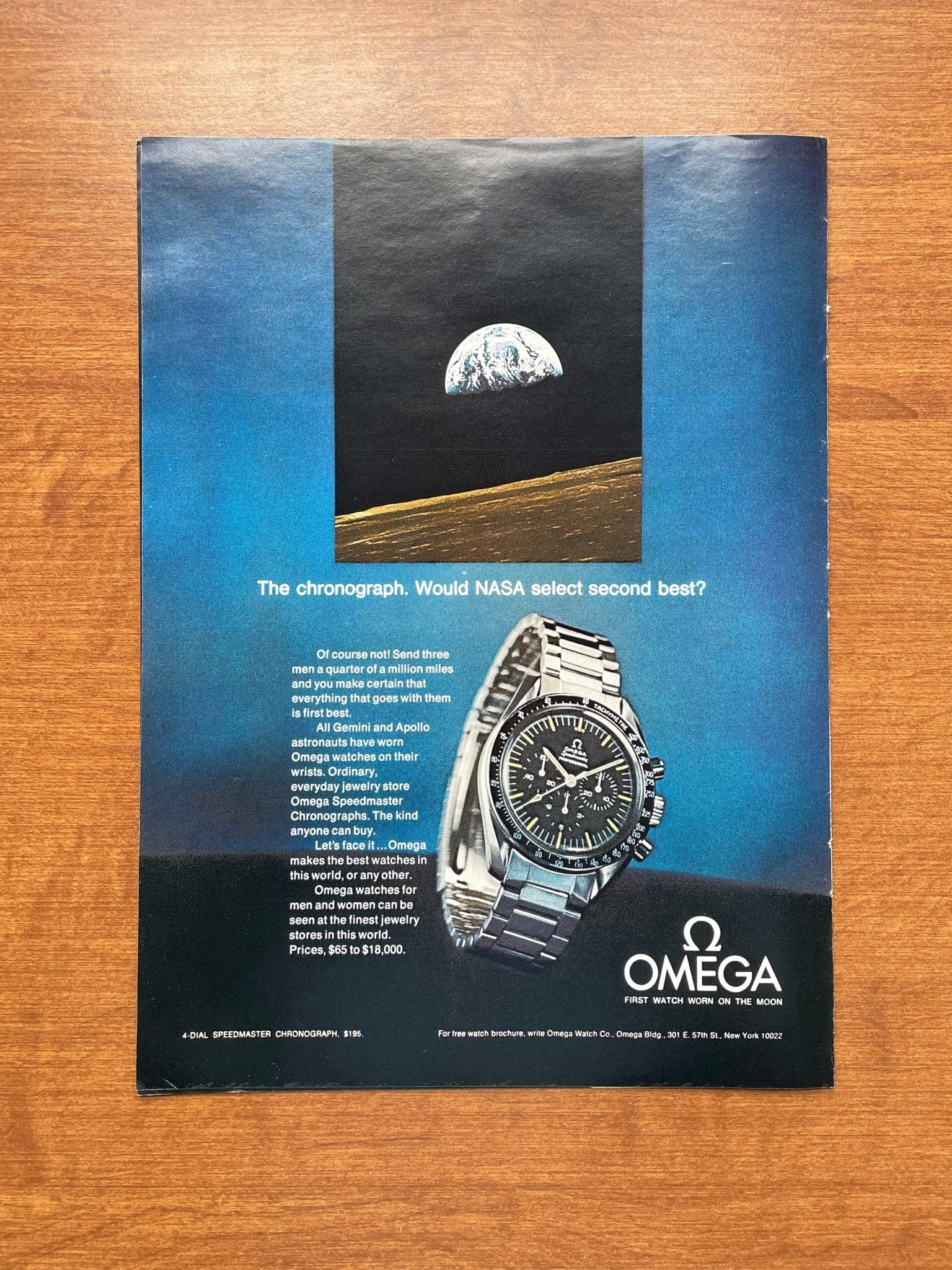 1970 Omega Speedmaster "NASA select second best?" Advertisement | Ad Patina