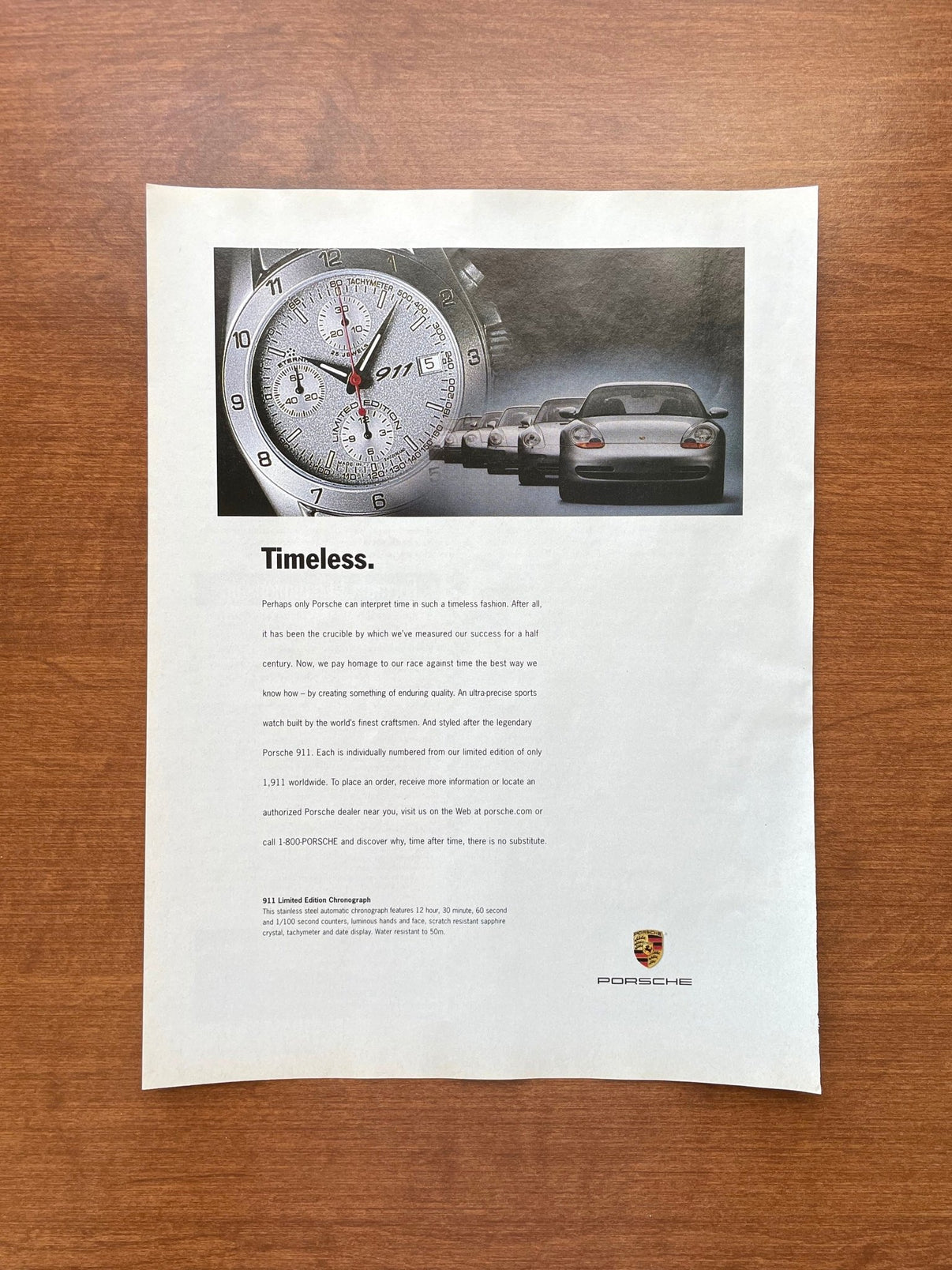 1998 Porsche 911 "Timeless" Advertisement | Ad Patina