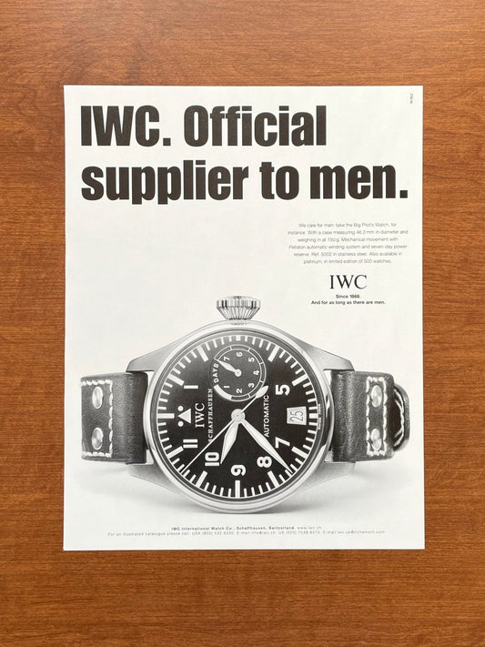 IWC Ads, Vintage Magazine Advertisements | Ad Patina