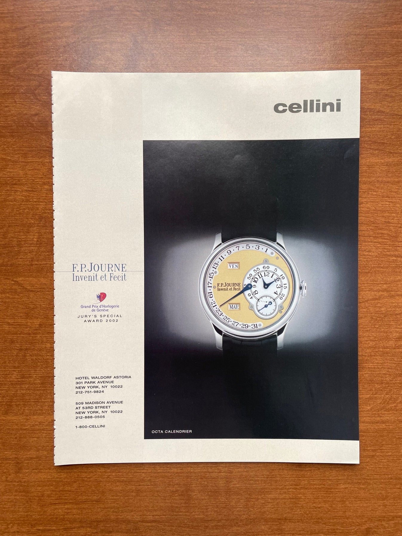 2003 F.P. Journe Octa Calendrier at Cellini Advertisement | Ad Patina