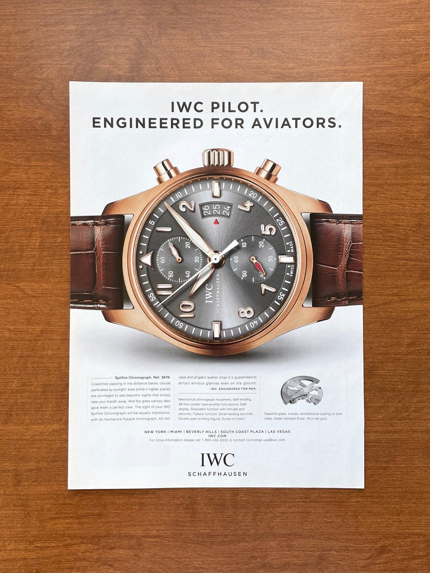 IWC Spitfire Chronograph Ref. 3878 Advertisement | Ad Patina