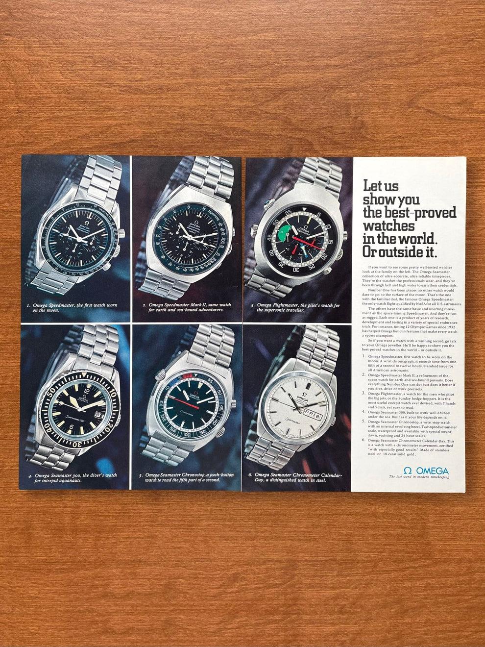 Omega "best-proved watches in the world." Advertisement | Ad Patina