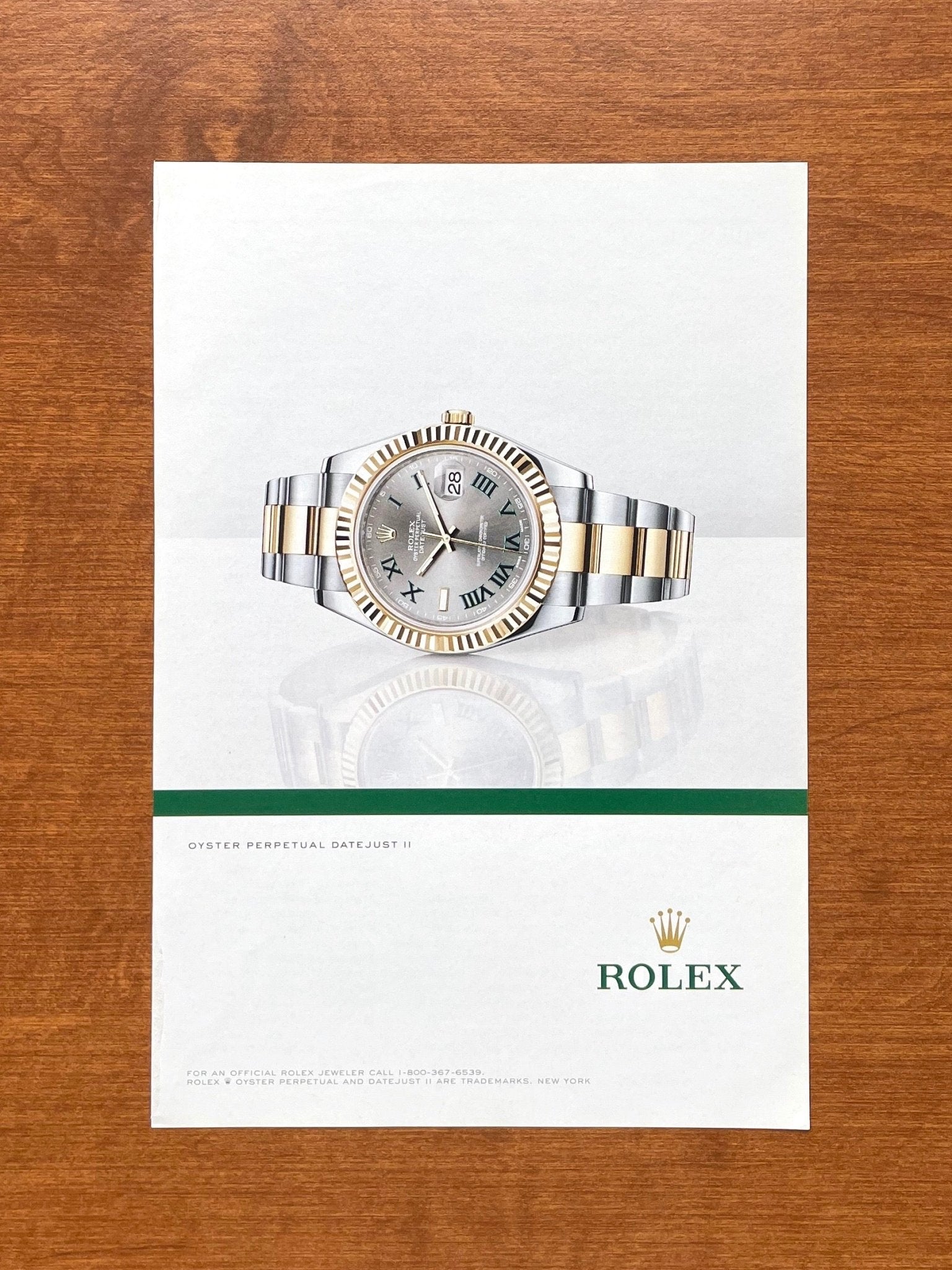 Rolex Datejust II "Wimbledon" Advertisement | Ad Patina