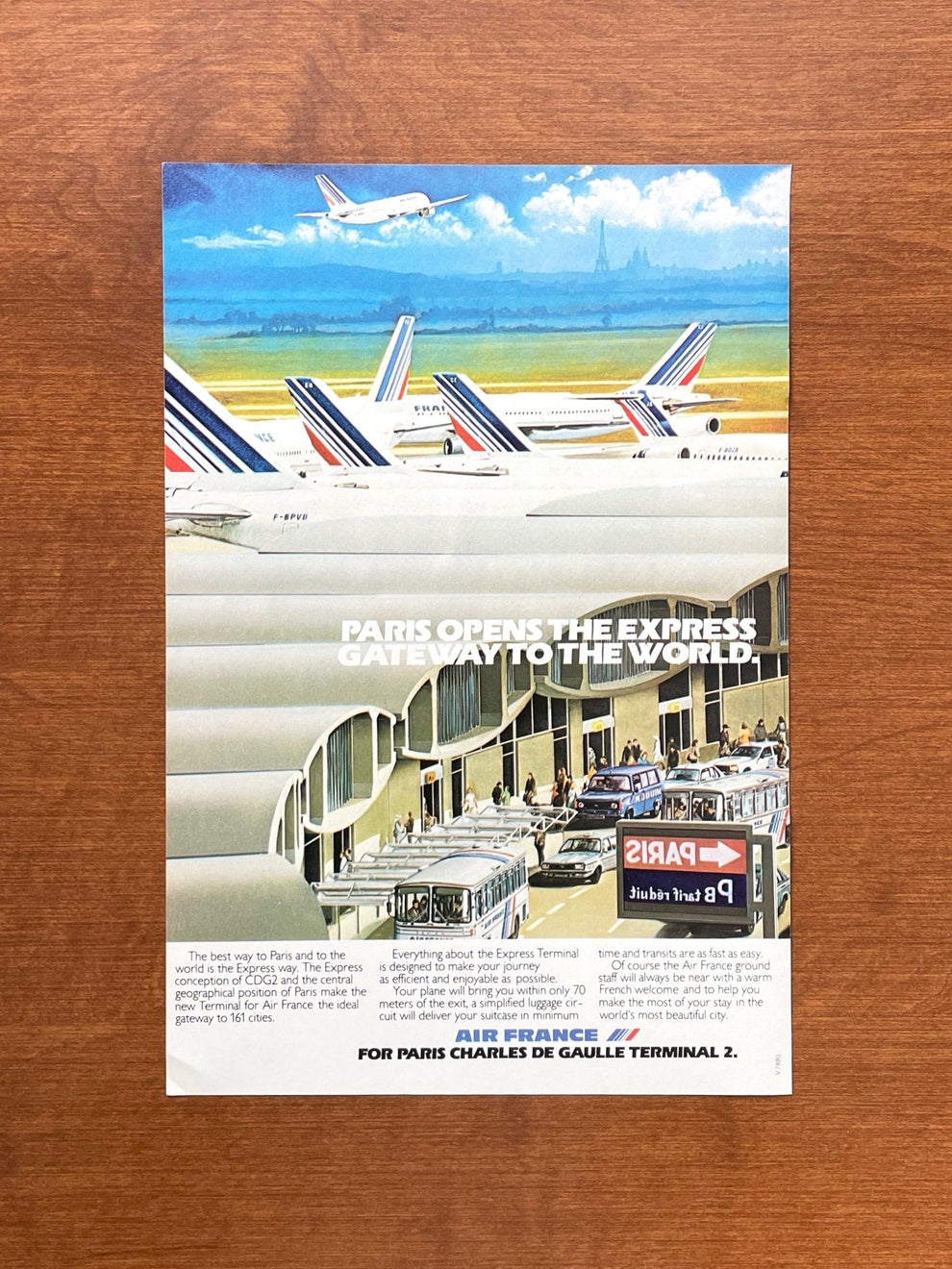 Vintage Air France "Paris Opens the Express Gateway..." Advertisement ...