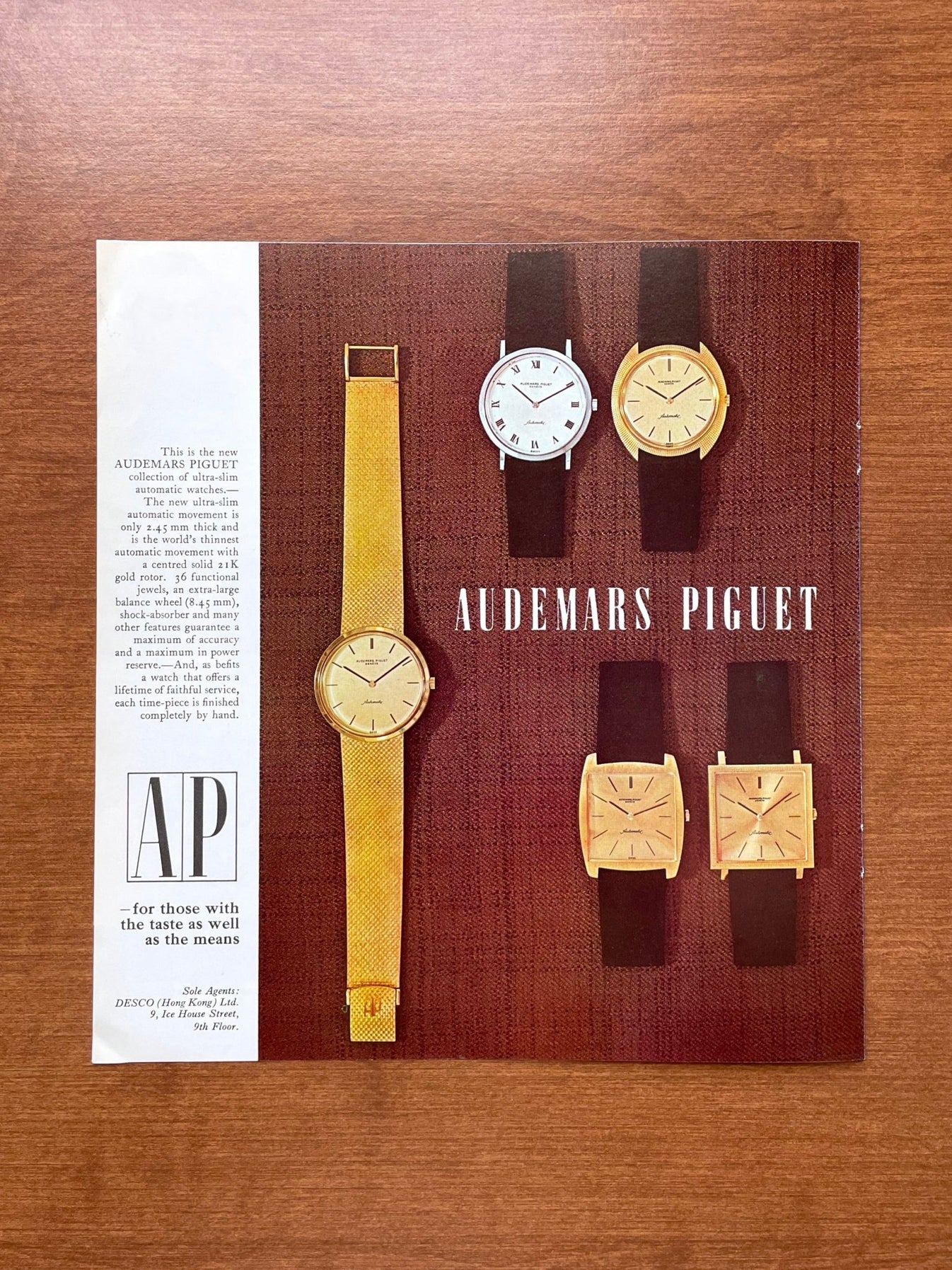 Vintage Audemars Piguet Ultra-Slim Watches Advertisement | Ad Patina