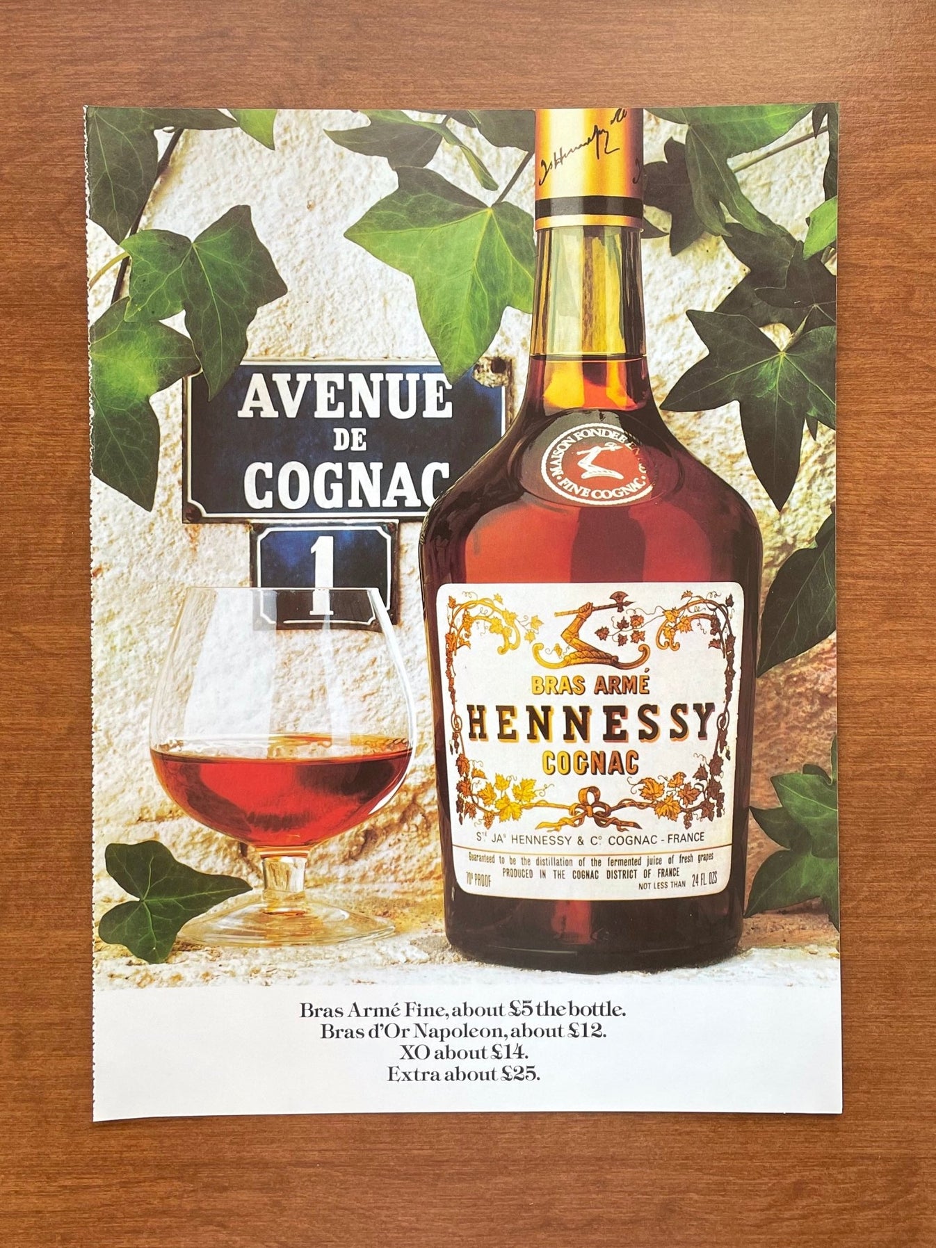Vintage Hennessy "Avenue de Cognac" Advertisement | Ad Patina