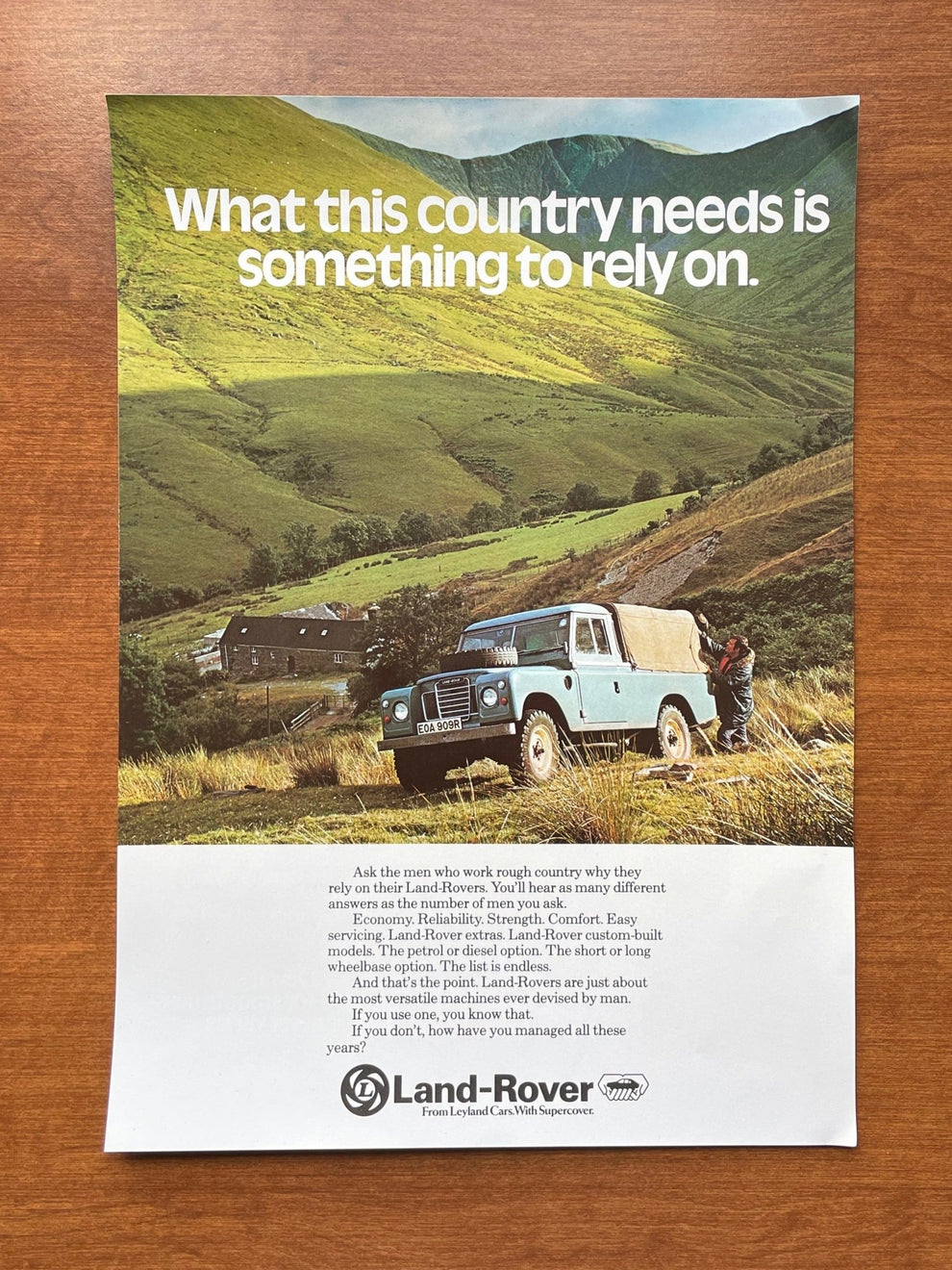 Vintage Land Rover Series III "something to rely on." Advertisement ...