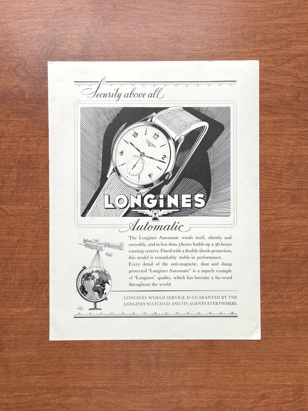 Vintage Longines Automatic Advertisement | Ad Patina