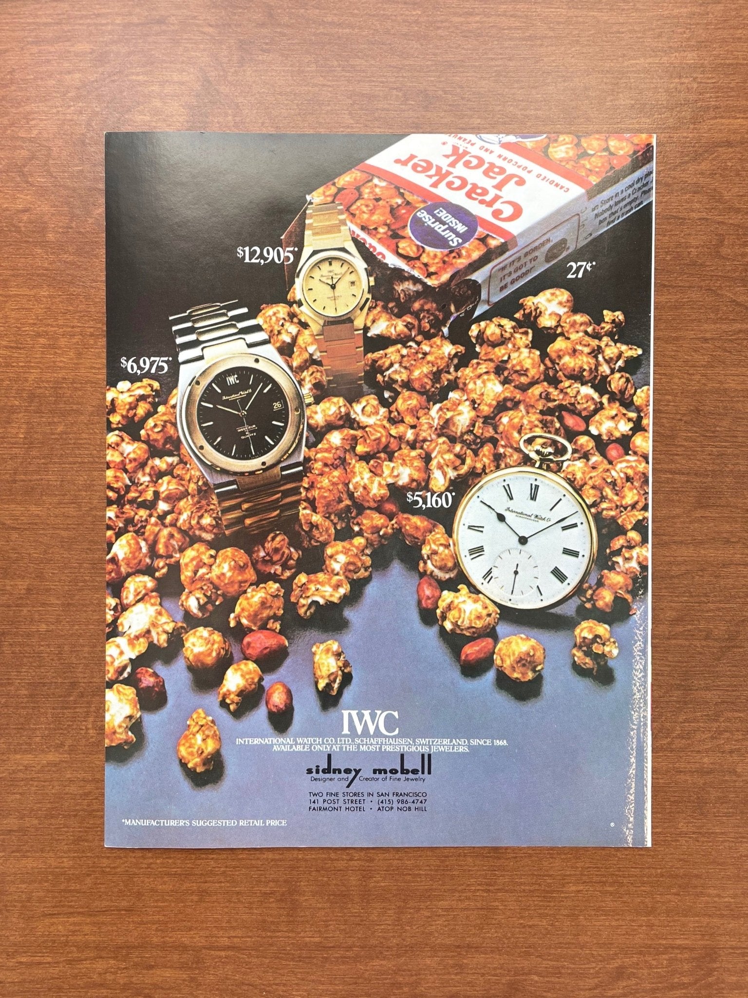 Vintage Sidney Mobell ad featuring IWC Ingenieur Advertisement | Ad Patina