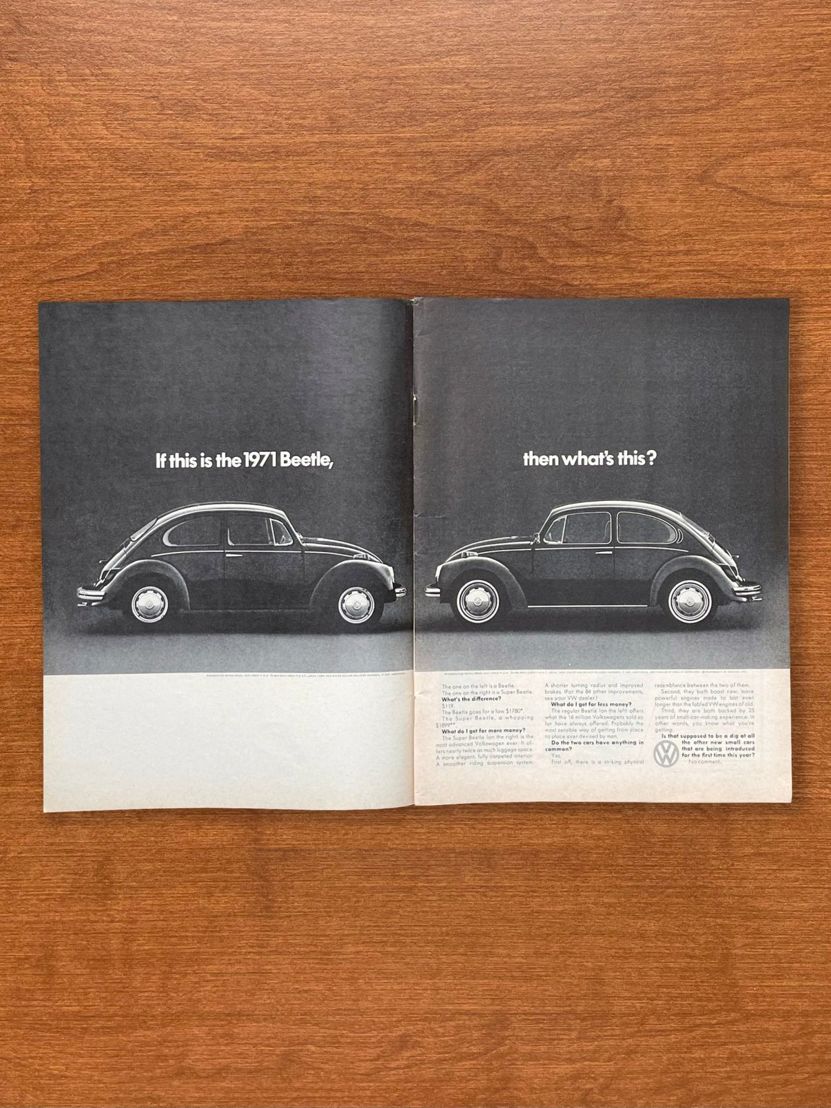 Vintage Volkswagen VW Beetle "then what's this?" Advertisement | Ad Patina